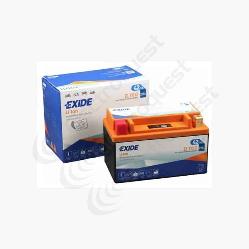 ELTX12 Exide Li-ion Lithium Motorcycle Battery 12V 3.5ah - Electroquest